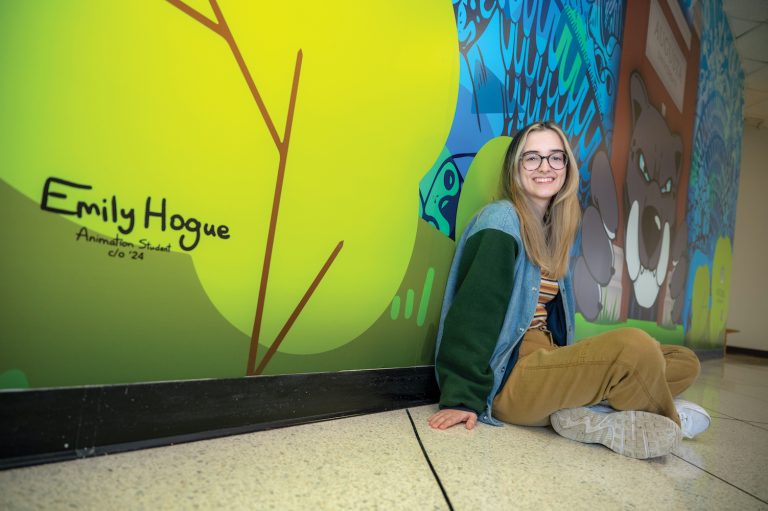 Animation student Emily Hogue creates winning mural for Roar Store ...