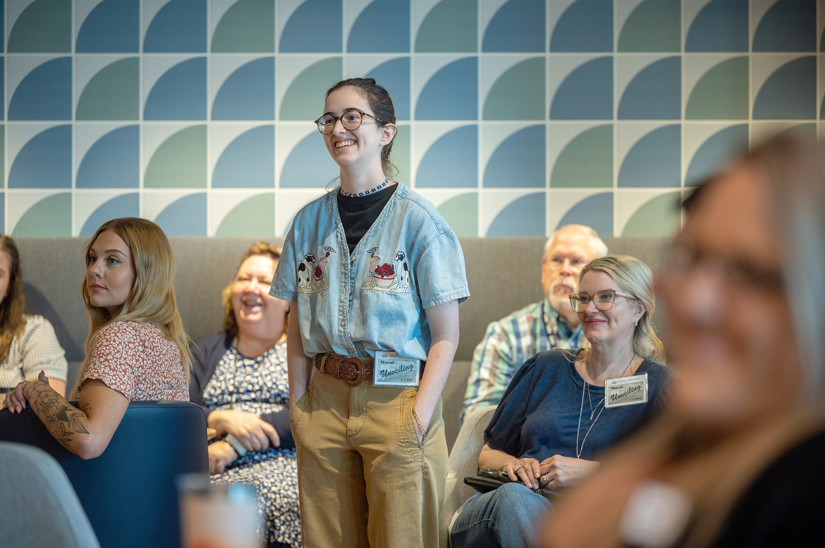 Art students create a buzz with bee-themed murals at The Hive at ...